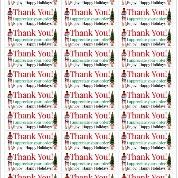 Office | Thank You Labels Stickers Christmas Box Label | Poshmark